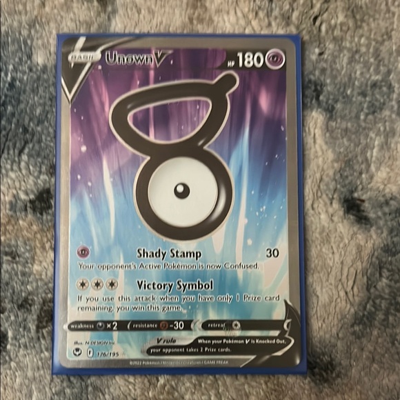 Pokemon | Toys | Pokemon Trading Card Unown V With Blue And Purple ...
